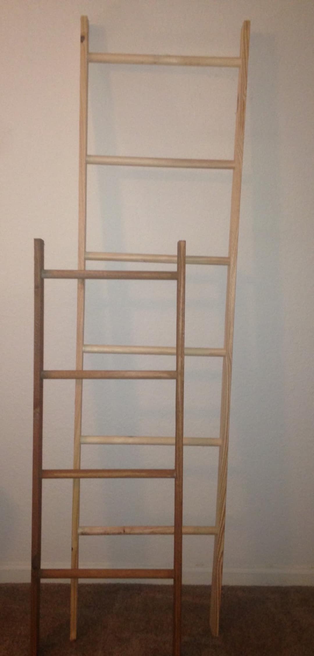 Wood Blanket Ladder• Wood Quilt Ladder • Wood Towel Ladder • Vintage ...