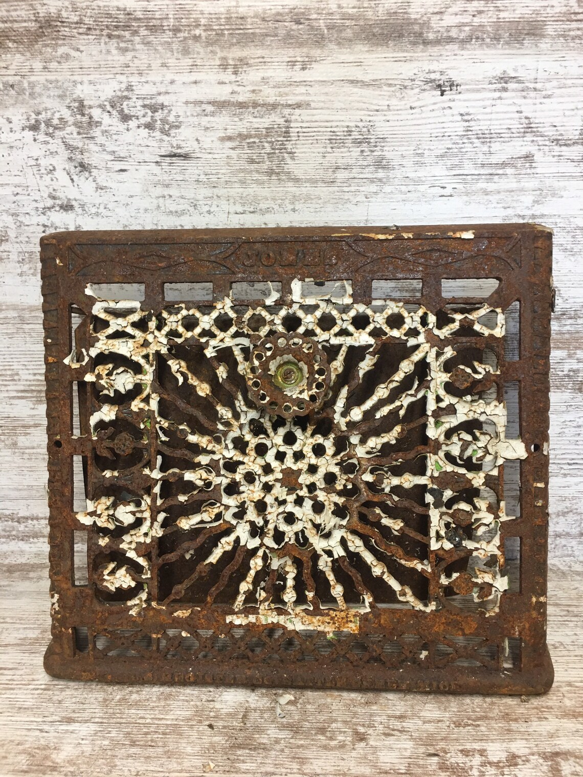 Vintage Cast Iron Register Cover * Vintage Grate * Vintage Heater Grate ...