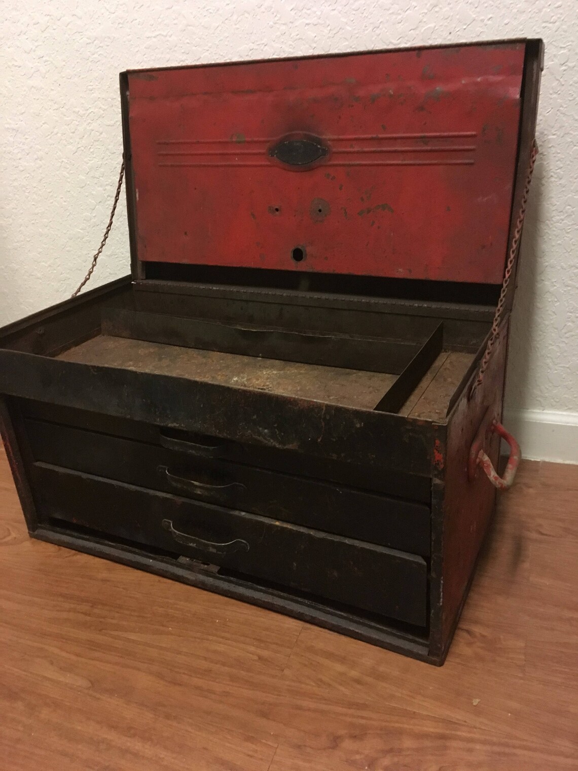 Vintage Metal Box Tool Chest Toolbox - Etsy