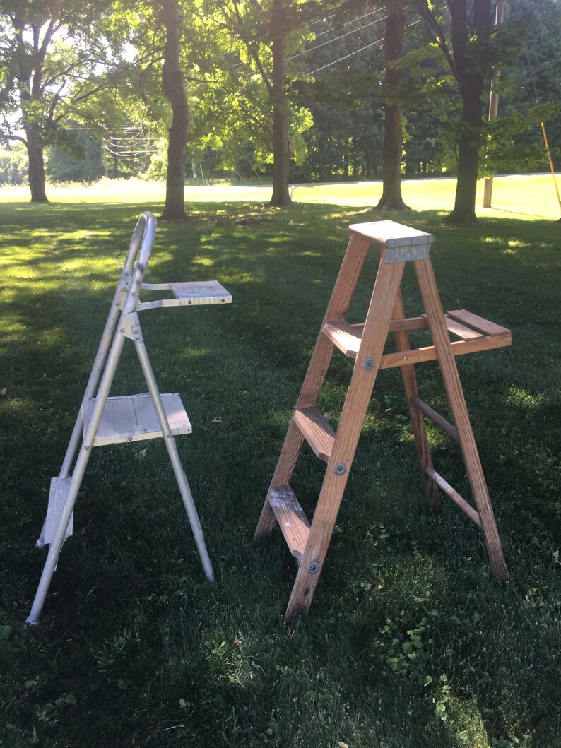 Vintage Step Ladder 4 Steps - Etsy