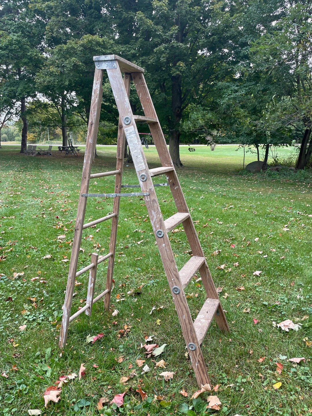 Vintage Step Ladder 6 Steps - Etsy
