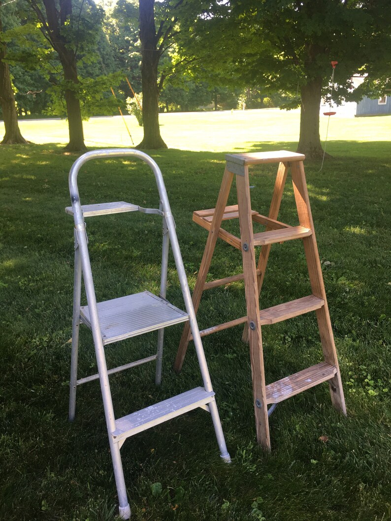 Vintage Step Ladder 4 Steps - Etsy
