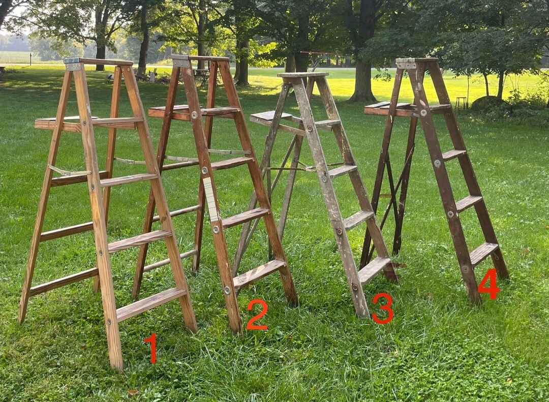 Vintage Step Ladder 5 Step - Etsy