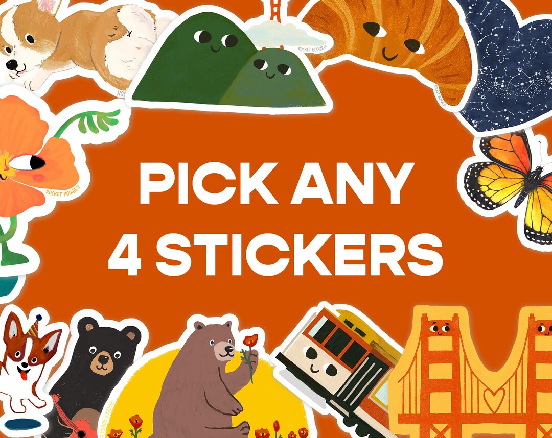 Custom Vinyl Sticker Pack Bundle: Mix & Match Sticker Set - Etsy