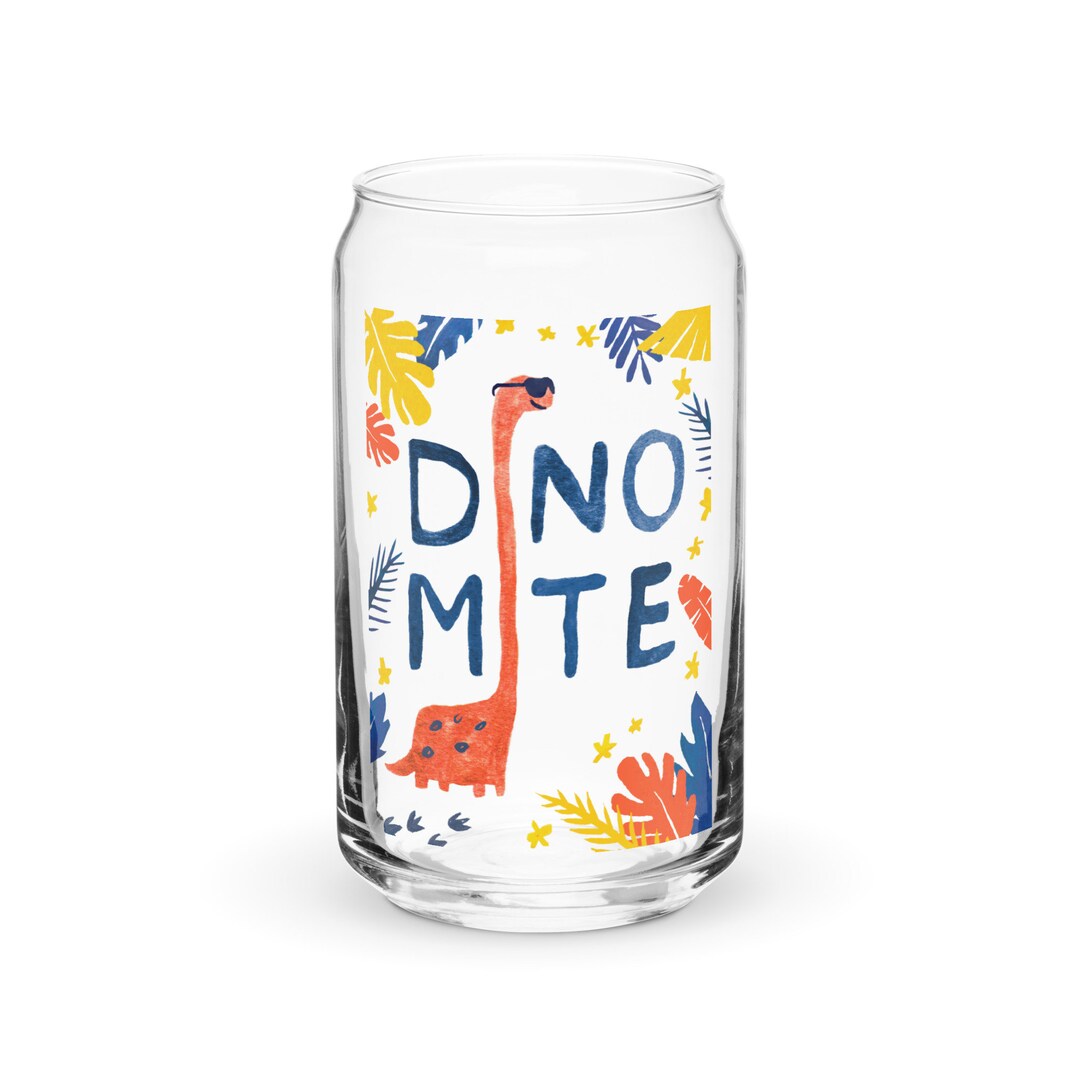 Dinosaur Dinomite Can Glass - Etsy
