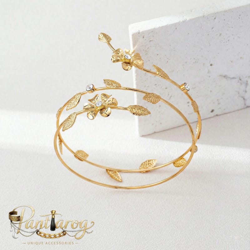 Upper Arm Wire Wrap Cuff - Etsy UK