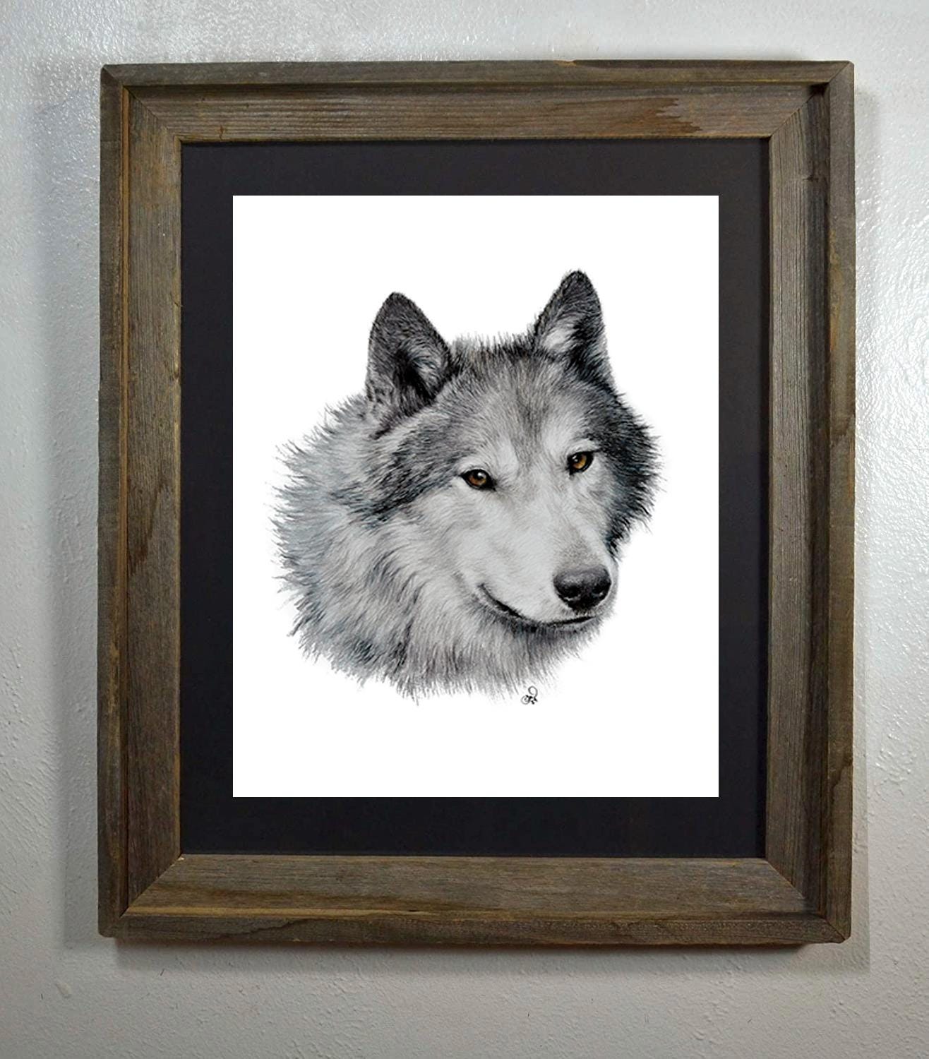 Grey Wolf Colored Pencil Drawing Reproduction - Etsy