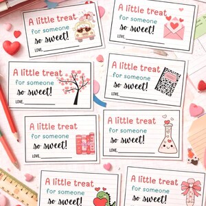 Valentine Gift Tag- "a Little Treat for Someone Sweet" School Theme - Etsy