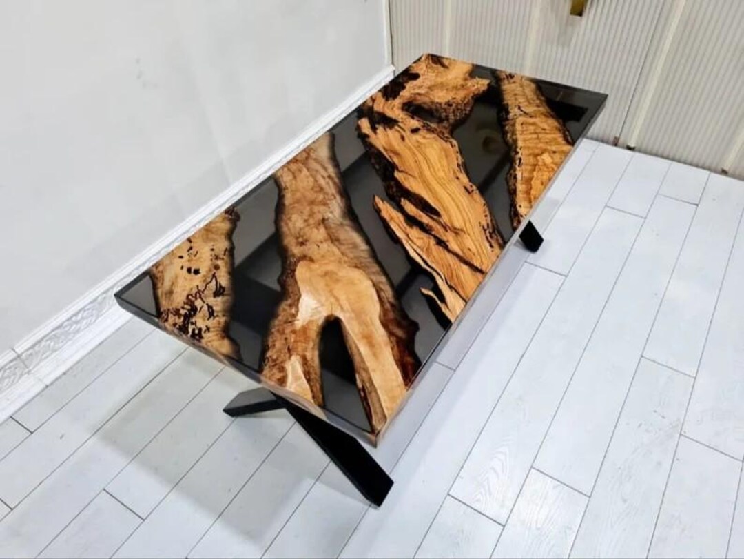 Semi Clear Epoxy Resin Dining Table, Epoxy Counter Top, Coffee Table ...