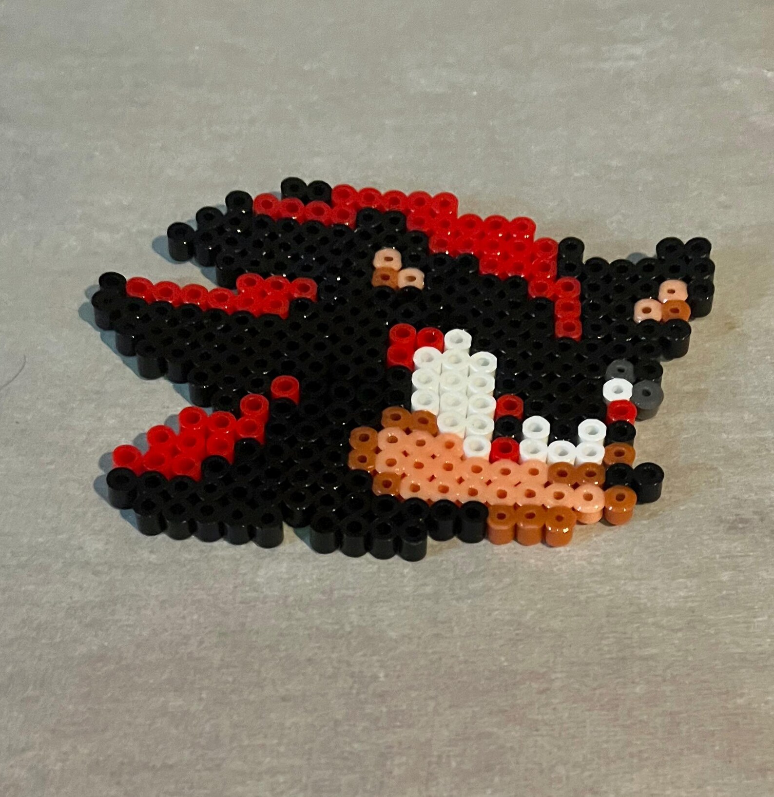 Shadow the Hedgehog Face Perler Beads - Etsy