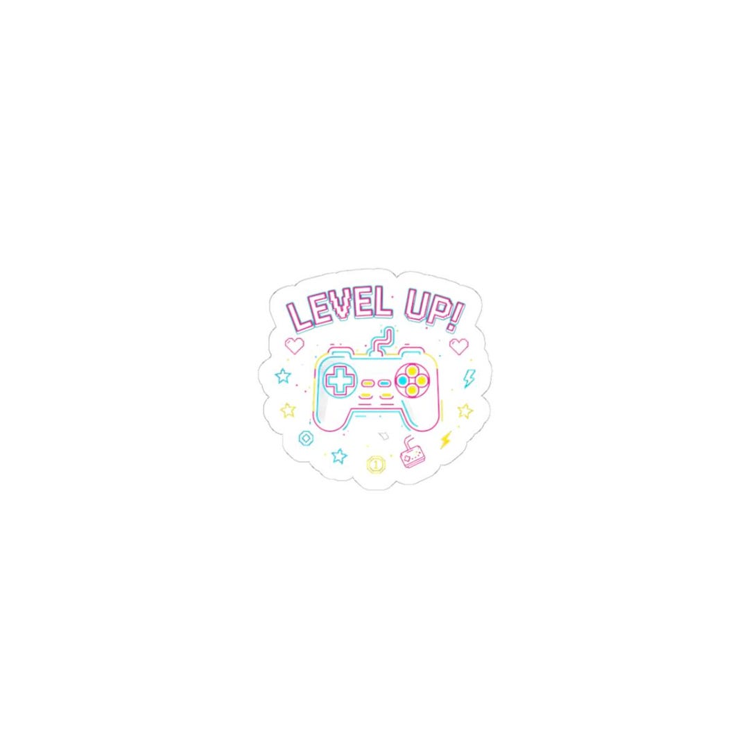 Level Up! Pixel Art Controller Kiss-cut Stickers | Gaming & Streamer ...