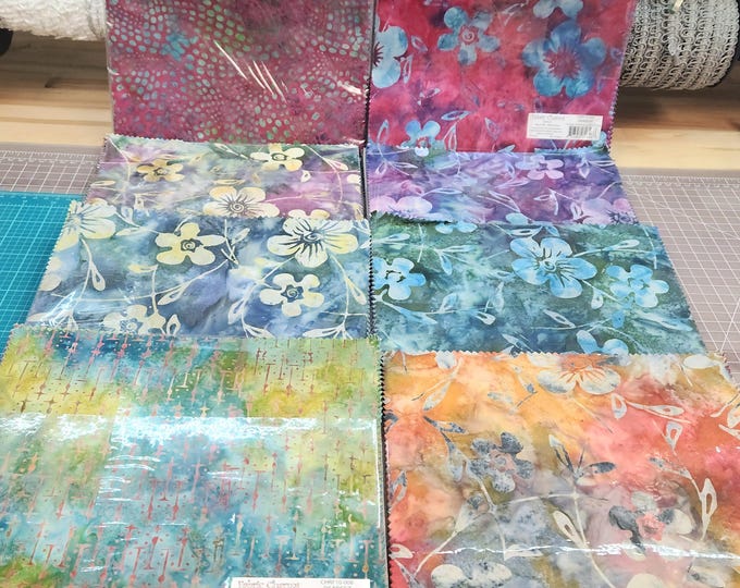 ON SALE! 10"x 10" Precut Indonesian Batik Fabric Squares Stacker Bundle ...