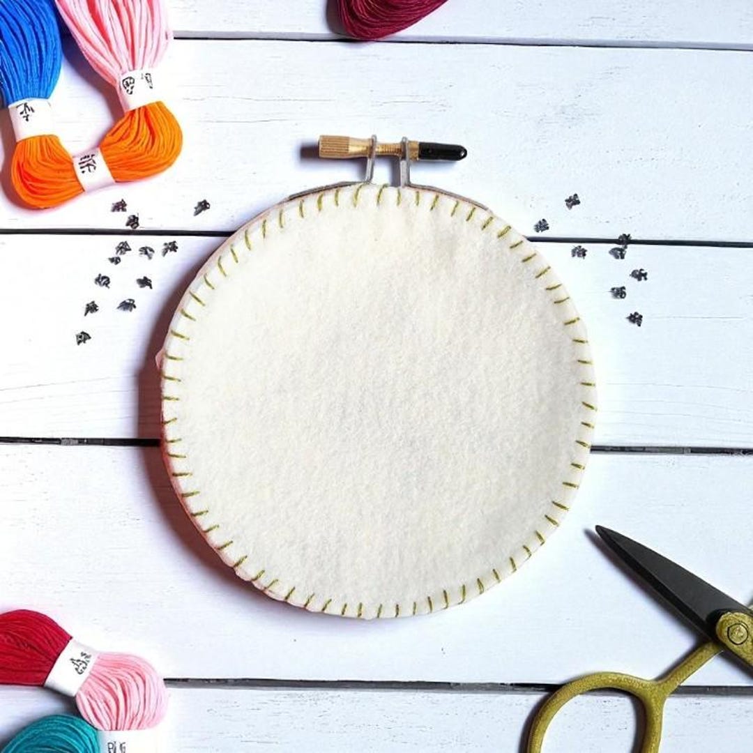 3 Pcs Felt Embroidery Hoop Backing Circles – From 2" to 16" – 40 ...