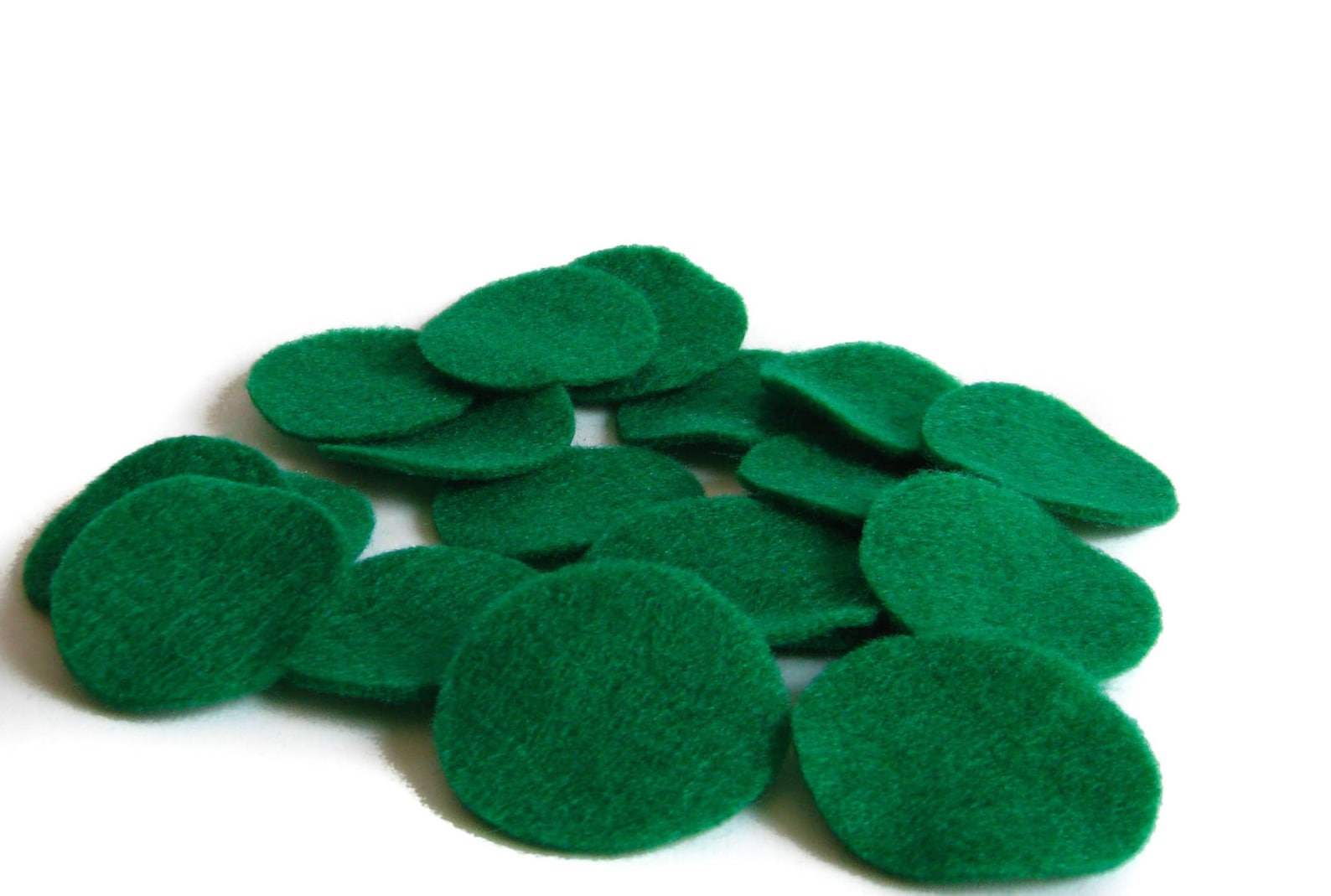 30 Pcs 1.5 Kelly Green Felt Circles for Fascinator | Etsy