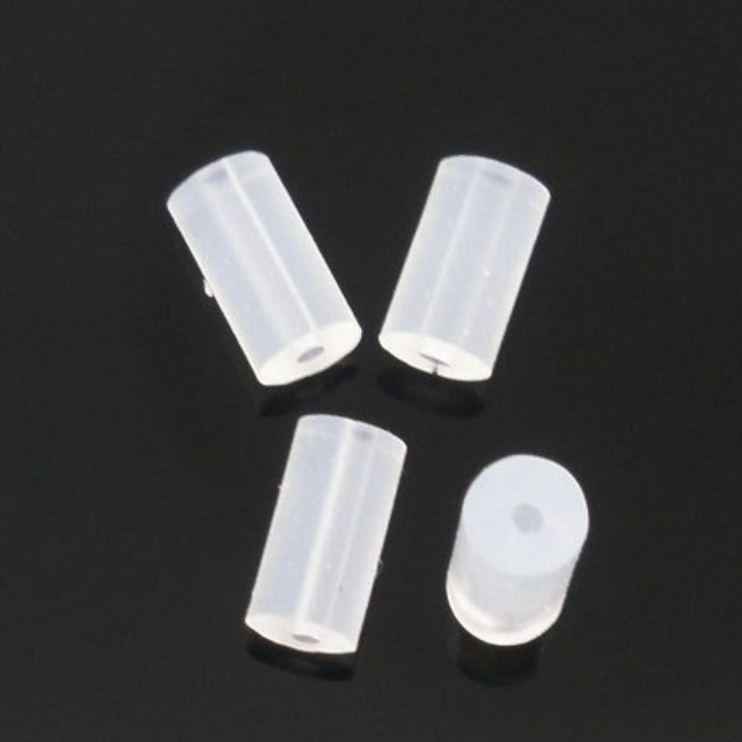 Tube Silicon Earring Backs, Rubber Earring Stopper Nuts - Etsy