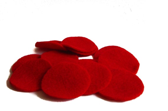 50 Pcs 1.5 Red Felt Circles for Fascinator Hair Clip | Etsy