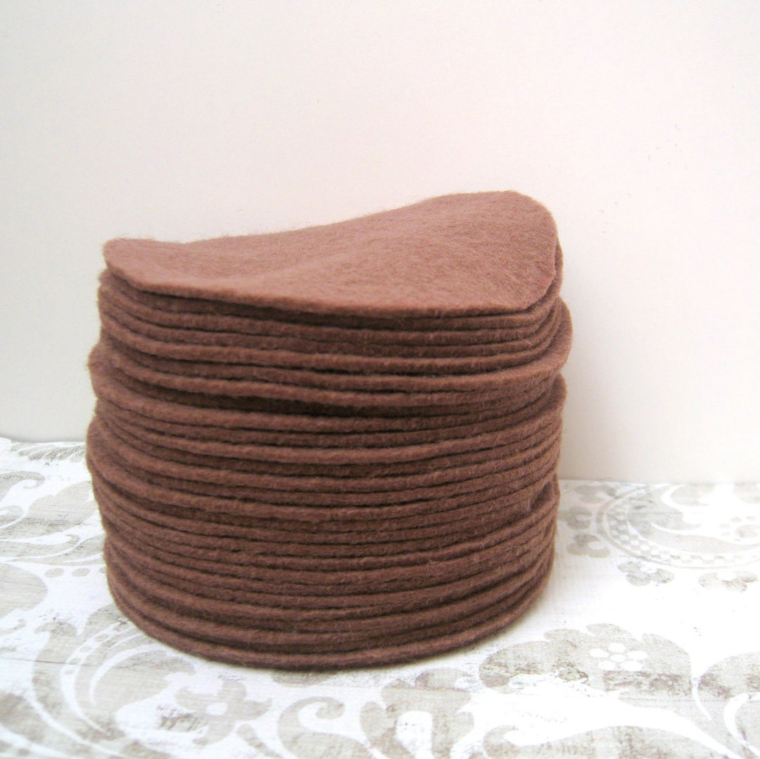 30 Pcs, 3" Light Brown Felt Circles - Etsy