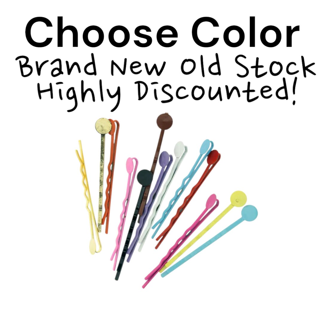 Colorful Enamel Bobby Pin Blanks With 8 Mm Glue Pads - Etsy