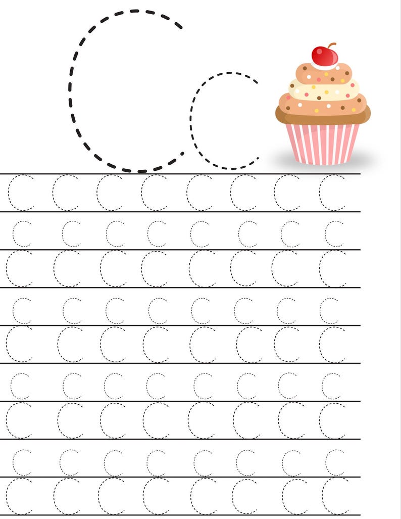 ABC Tracing Worksheet Alphabet Letter Handwriting Practice Preschool ...