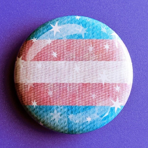 Starry Trans Pride Flag Button Pin - Etsy