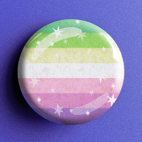 Starry Genderdoe Pride Flag Button Pin - Etsy
