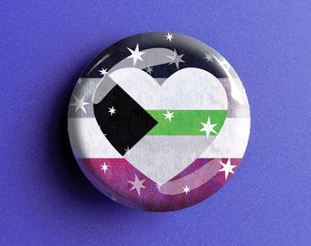 Starry Panromantic Ace Pride Flag Button Pin | Etsy