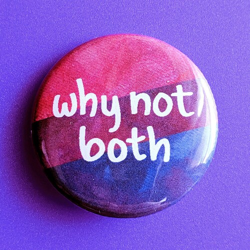 Why Not Both Bi Pride Button Pin - Etsy