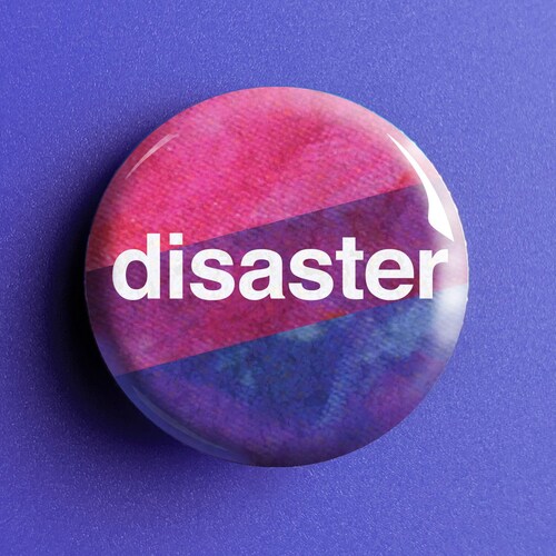 Disaster Bi Pride Button Pin - Etsy