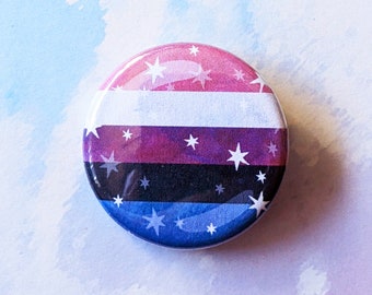 Starry Bi Pride Flag Button Pin - Etsy