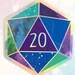Blue d20 Nat 20 Holographic Hexagon Sticker | Etsy
