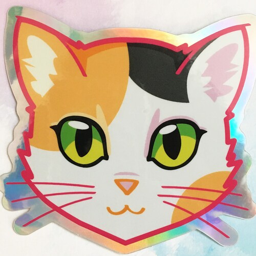 Calico Cat Sticker Calico Lover Calico Mom Calico Drawing | Etsy