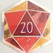 Red D20 Nat 20 Holographic Hexagon Sticker | Etsy