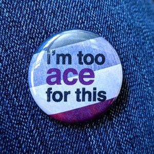 Too Ace for This Ace Pride Button Pin - Etsy