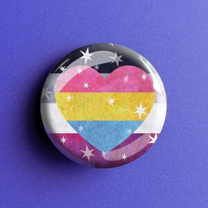 Starry Panromantic Ace Pride Flag - Button Pin - Etsy