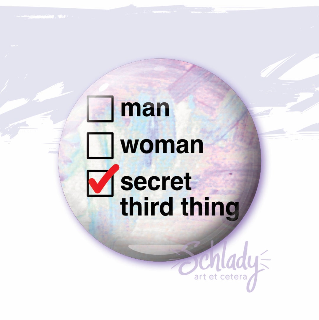 Secret Third Thing Nonbinary Pride Button Pin - Etsy