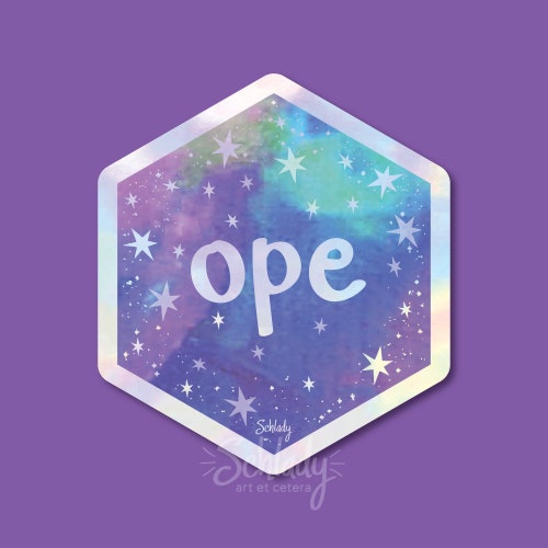 Ope Holographic Sticker - Etsy