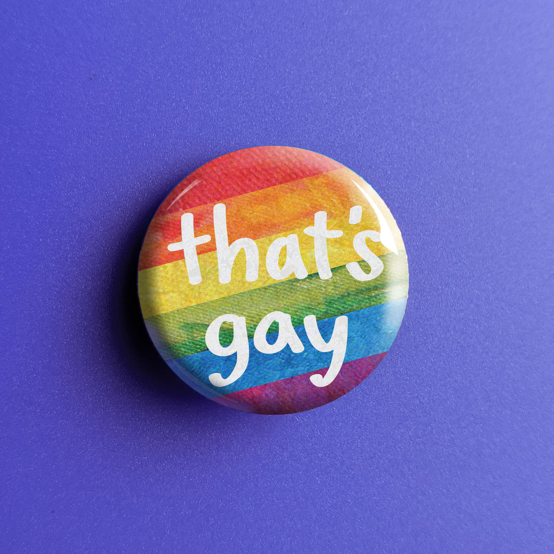 That's Gay Pride Button Pin | Etsy