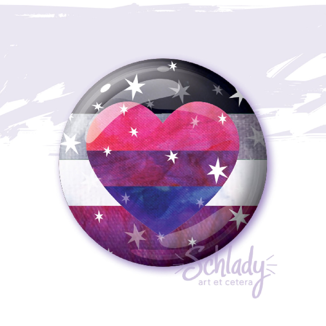 Starry Biromantic Ace Pride Flag - Button Pin - Etsy