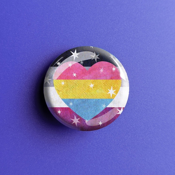 Starry Panromantic Ace Pride Flag Button Pin | Etsy