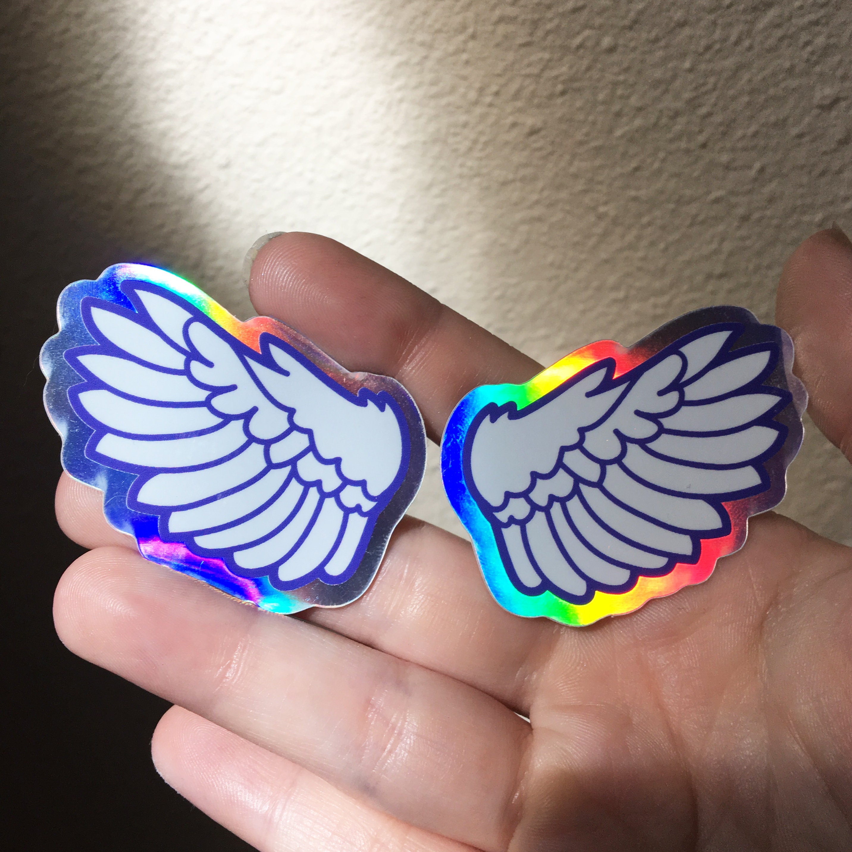 Angel Wings Holographic Sticker Set | Etsy
