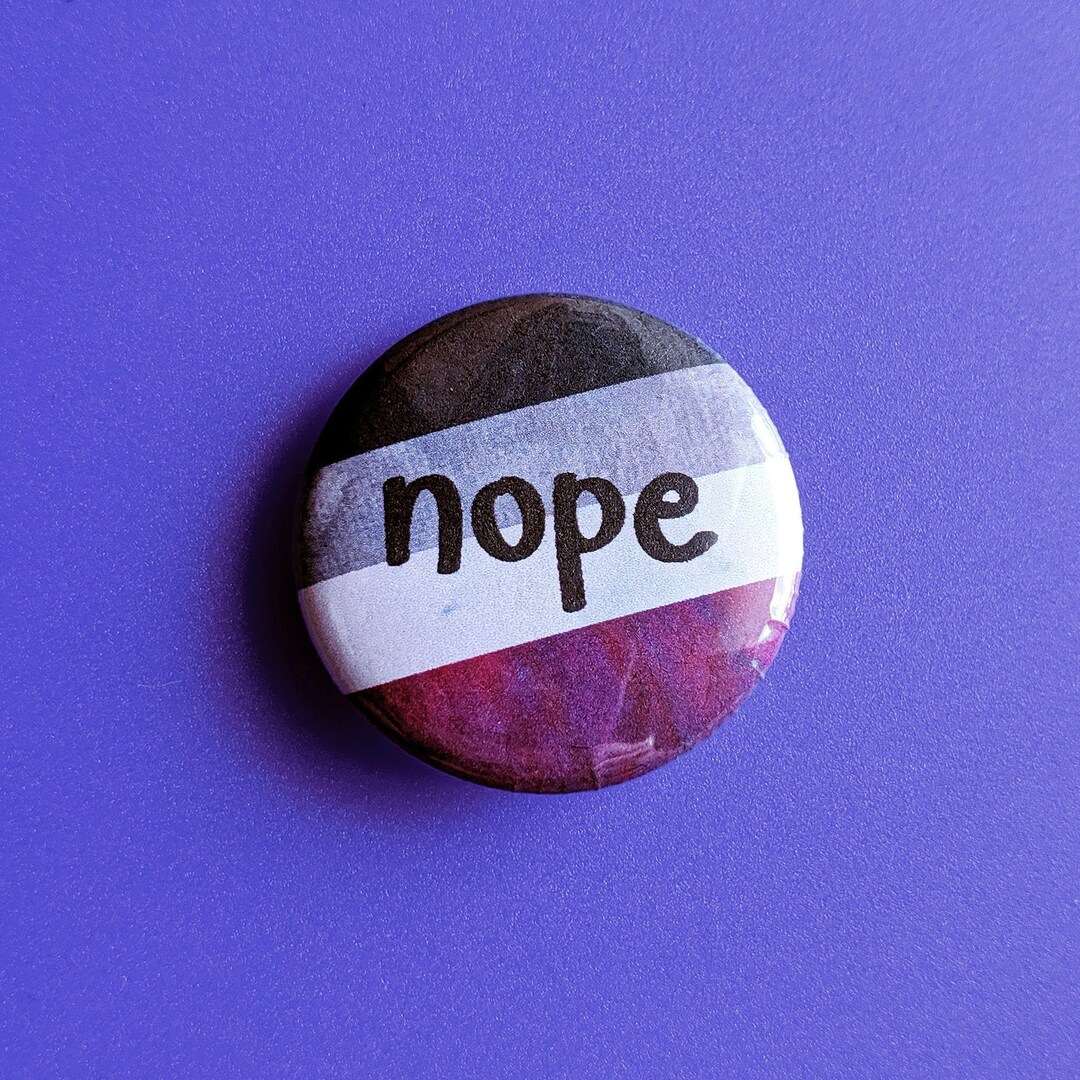 Nope Ace Pride Button Pin - Etsy