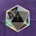 Black Silver D20 Nat 1 - Holographic Hexagon Sticker - Etsy