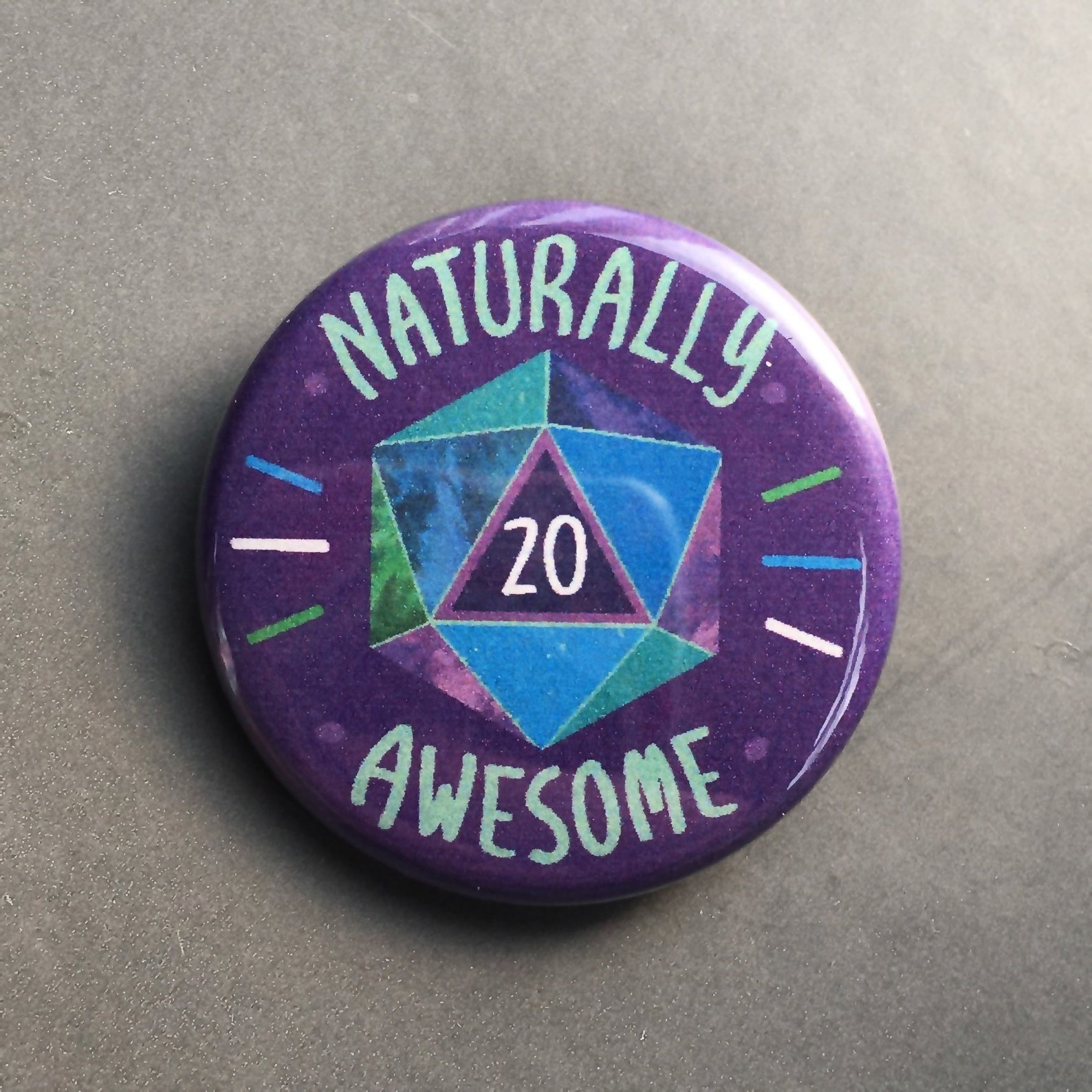 Naturally Awesome Button Pin | Etsy