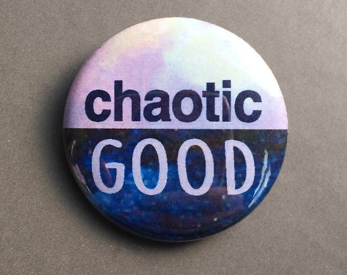 Chaotic Good - Button Pin - Etsy