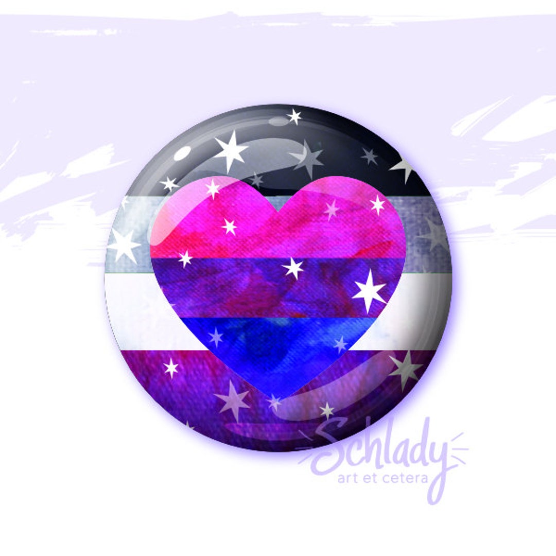 Starry Biromantic Ace Pride Flag Button Pin - Etsy