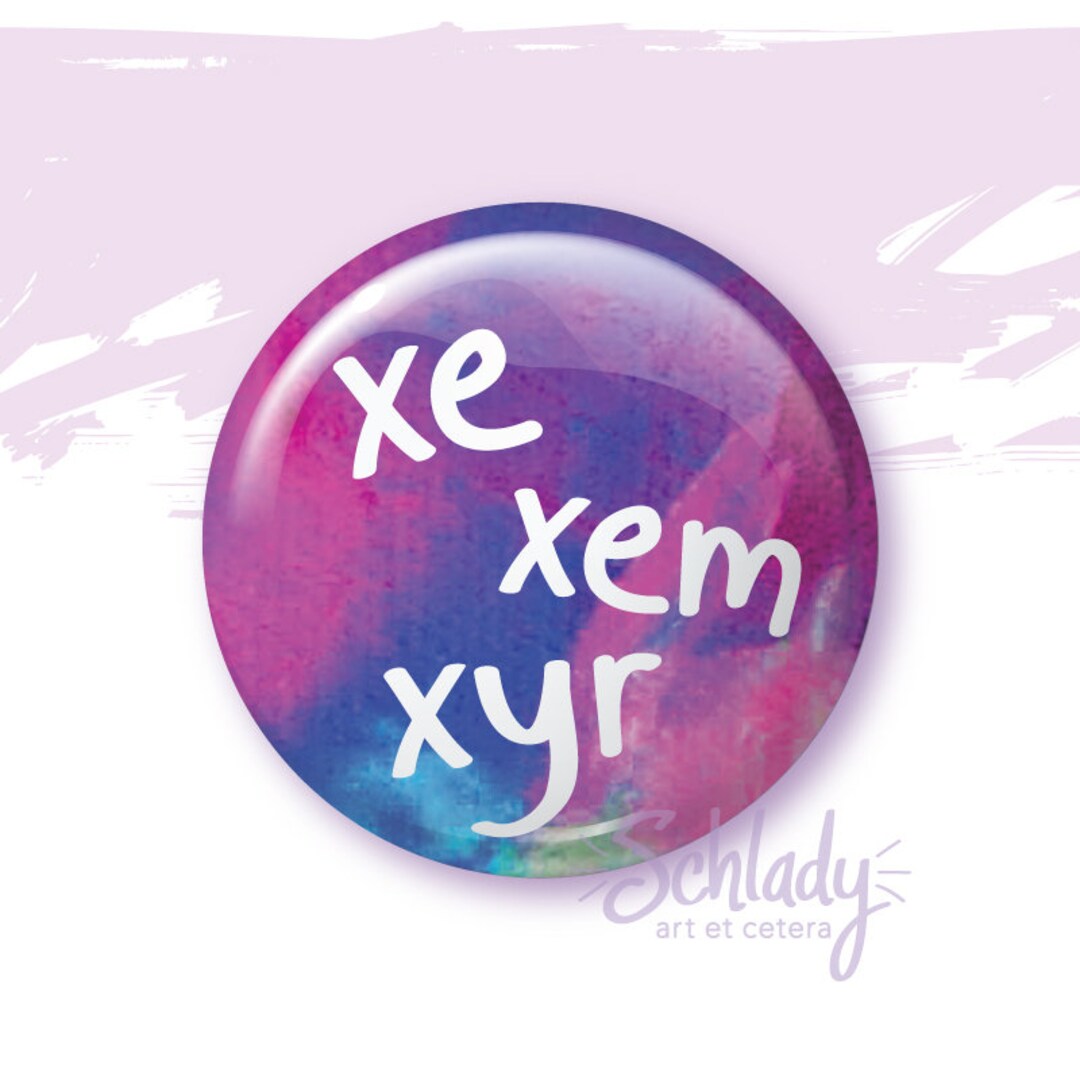 Xe Xem Xyr Pronouns - Button Pin - Etsy