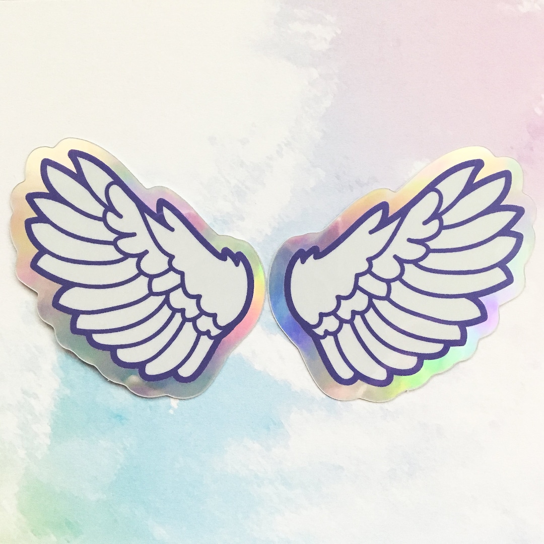 Angel Wings - Holographic Sticker Set - Etsy