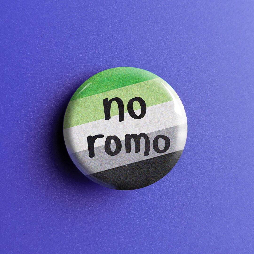 No Romo - Aro Pride Button Pin - Etsy