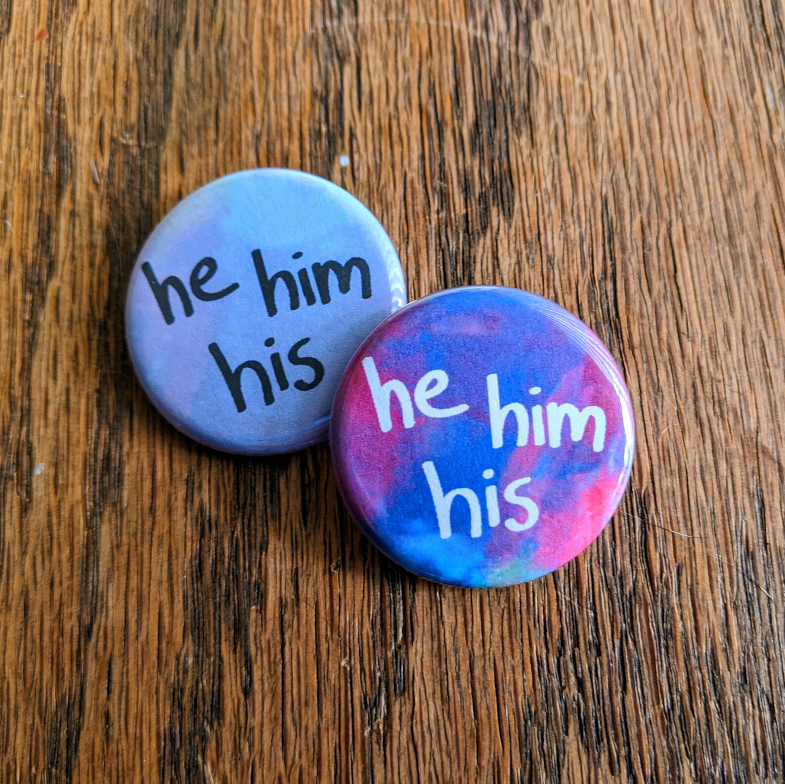He Him His Button Pin - Etsy