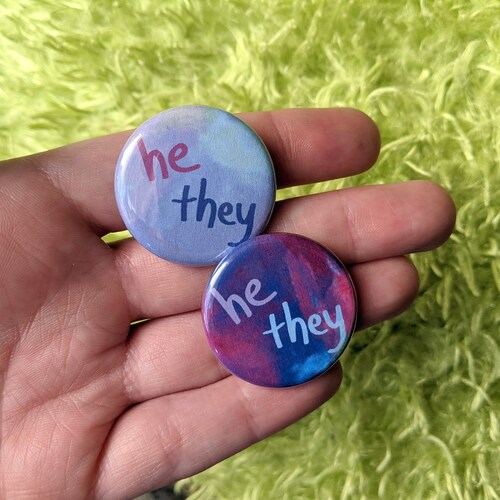 He Him His Button Pin - Etsy
